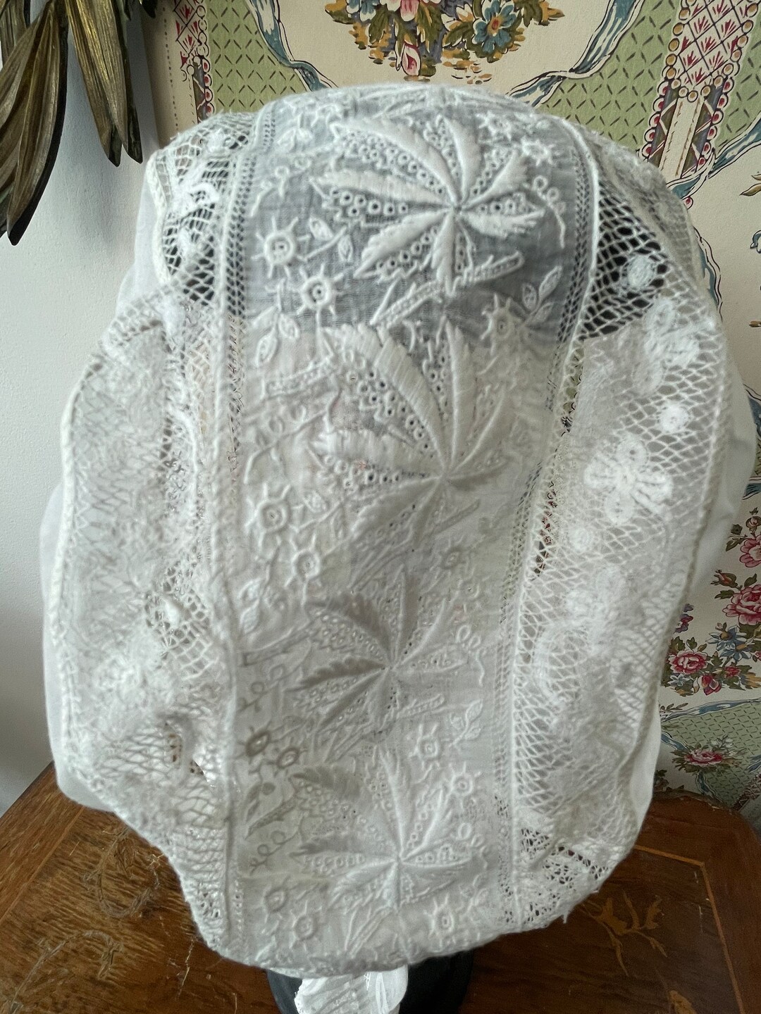 19th Century French Lace Wedding Bonnet Tourangeaux From the Tours Area ...