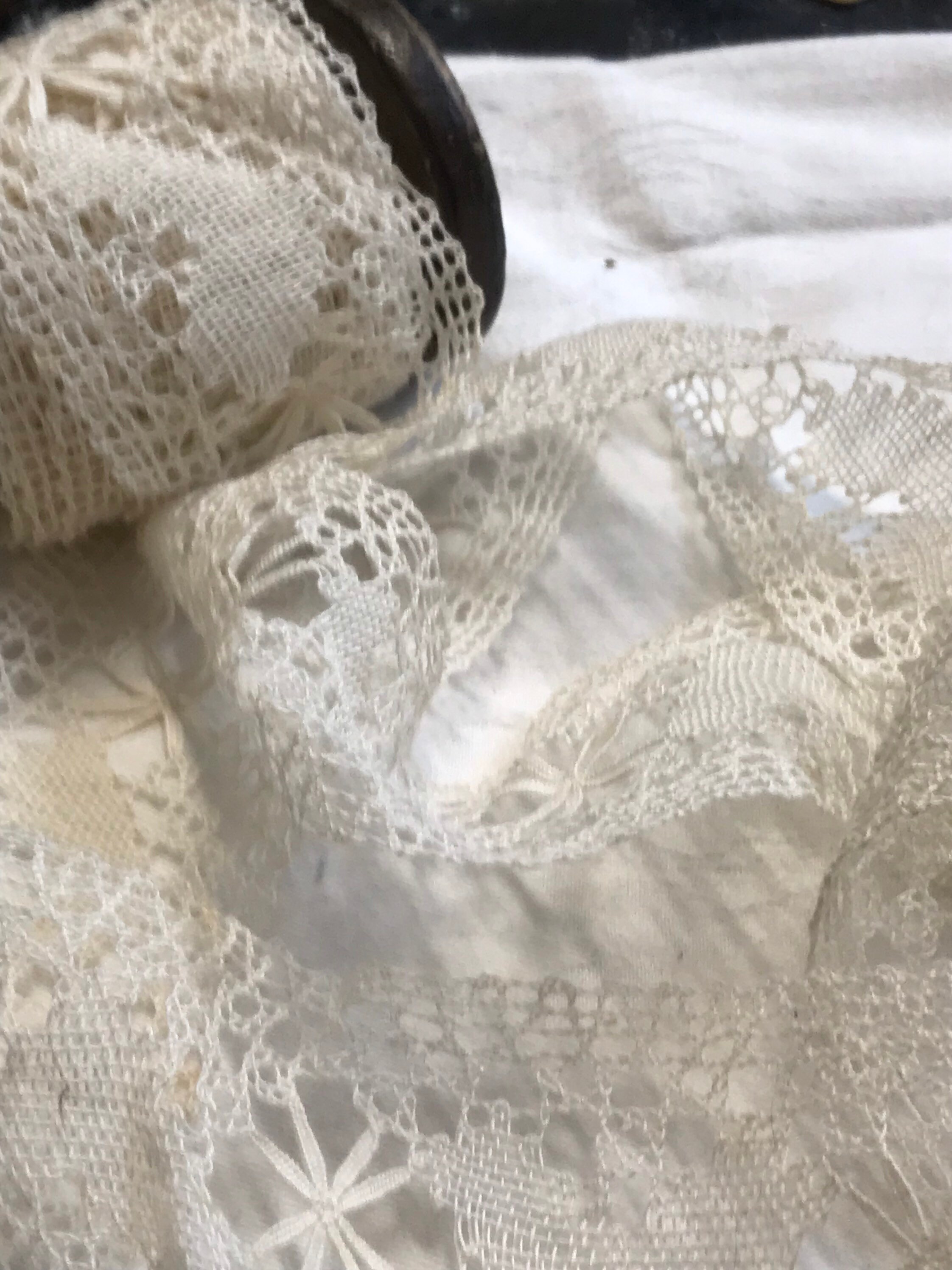 8m/24ft Antique French 19th century Lace Love Heart 1800s Wide Craft ...