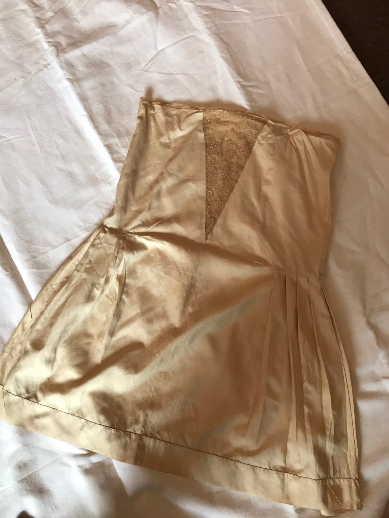 Vintage Silk and Lace Strapless Under Dress/slip/petticoat | Etsy