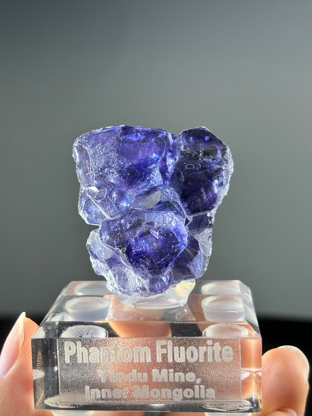 Fluorite With Purple Phantom From Yindu, Inner Mongolia - Etsy