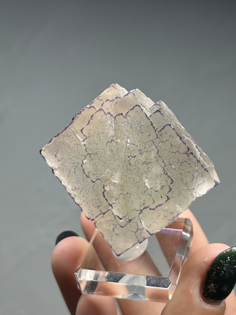 Purple Flourite Raw Mineral Specimen With QR Code Formations - Etsy
