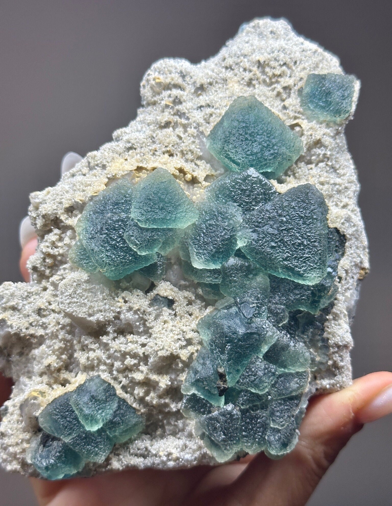 Blue Octahedral Fluorite / Rare Raw Mineral Specimen - Etsy