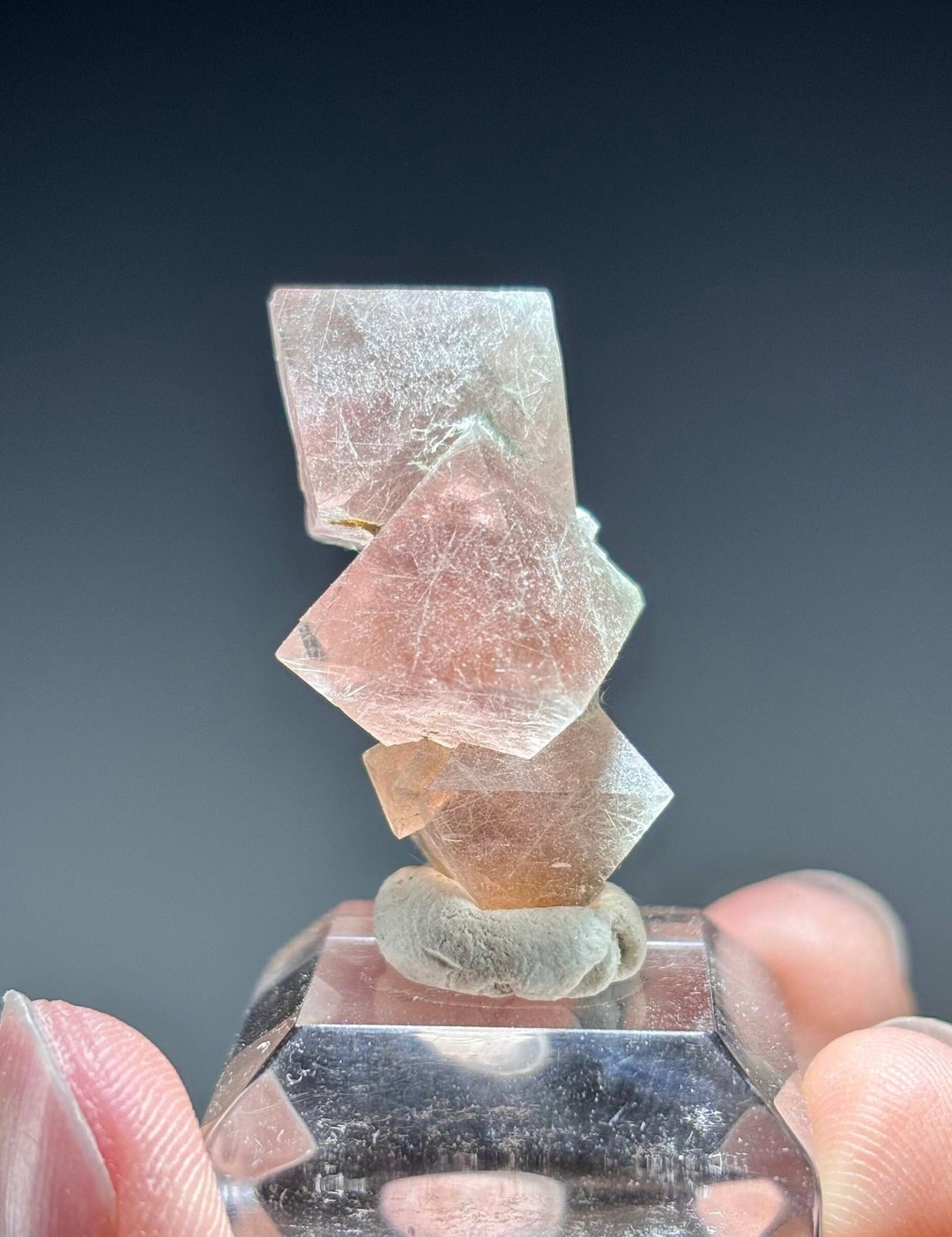 RARE Red Octahedral Fluorite Thumbnail Natural Mineral Specimen From ...