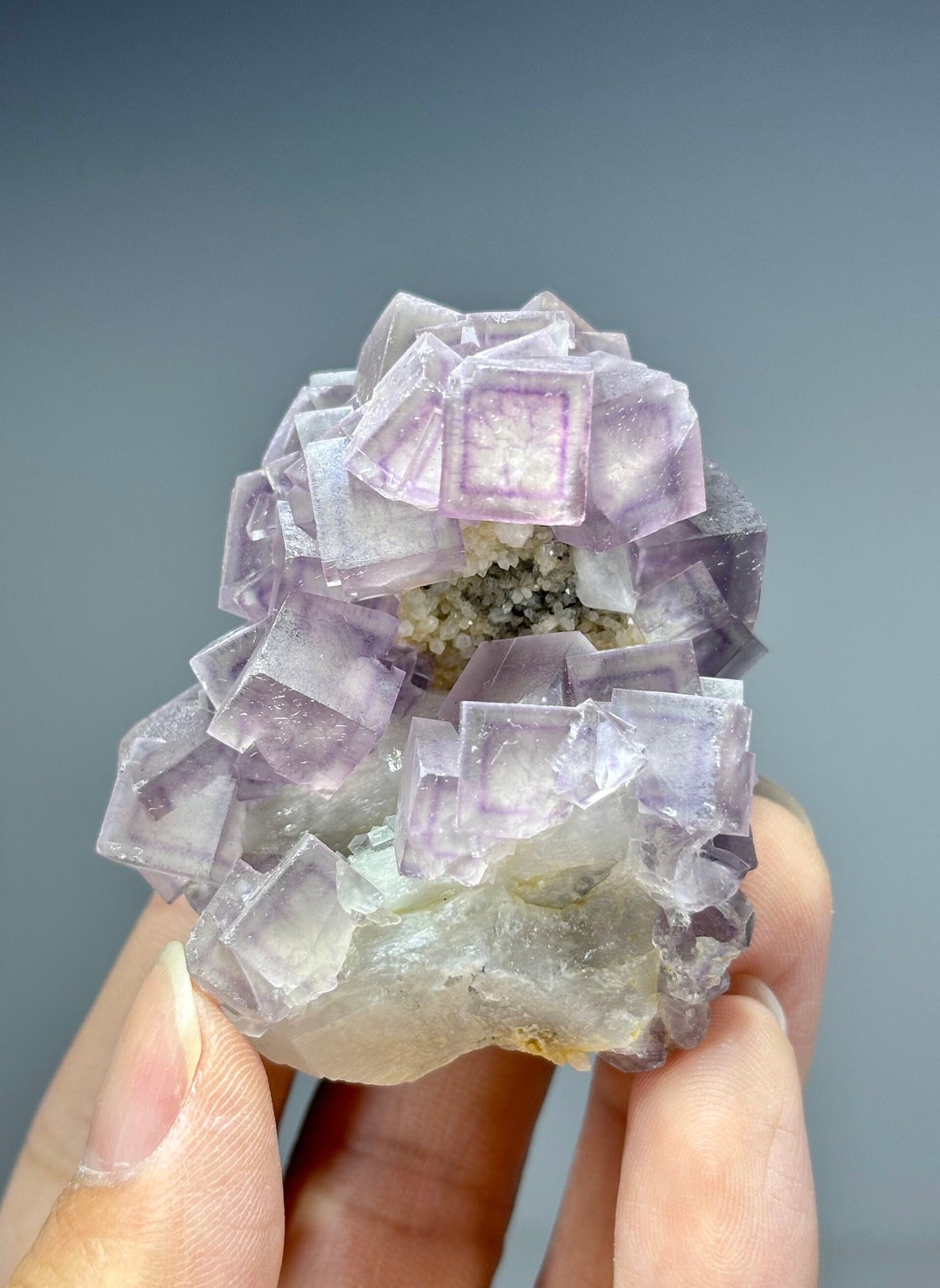 Purple Fluorite Cubic Formation With Phantom Windowing From Yaogangxian ...