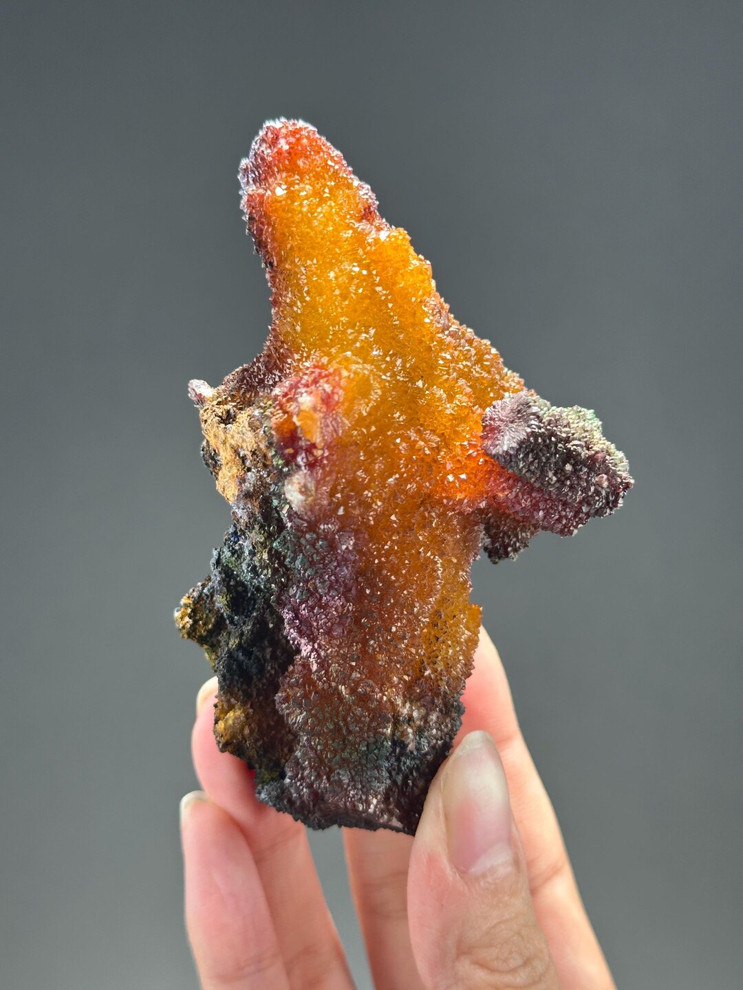 Quartz Pseudomorph Stibnite From Guizhou, China With Iredescent Coating ...