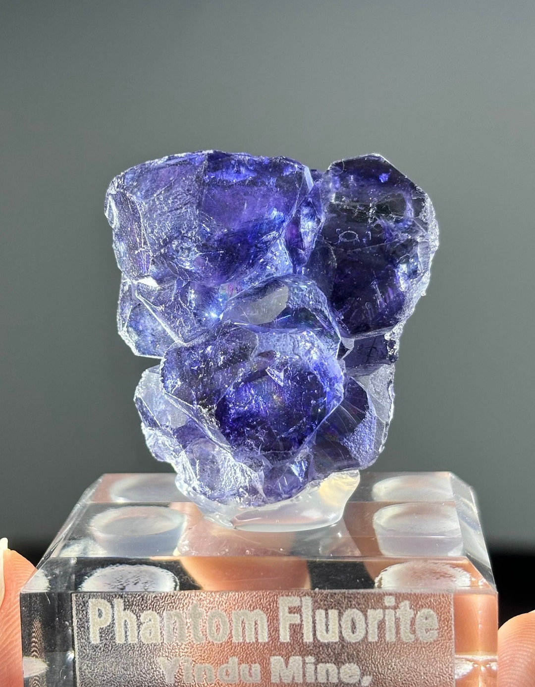 Fluorite With Purple Phantom From Yindu Mine, Inner Mongolia - Etsy