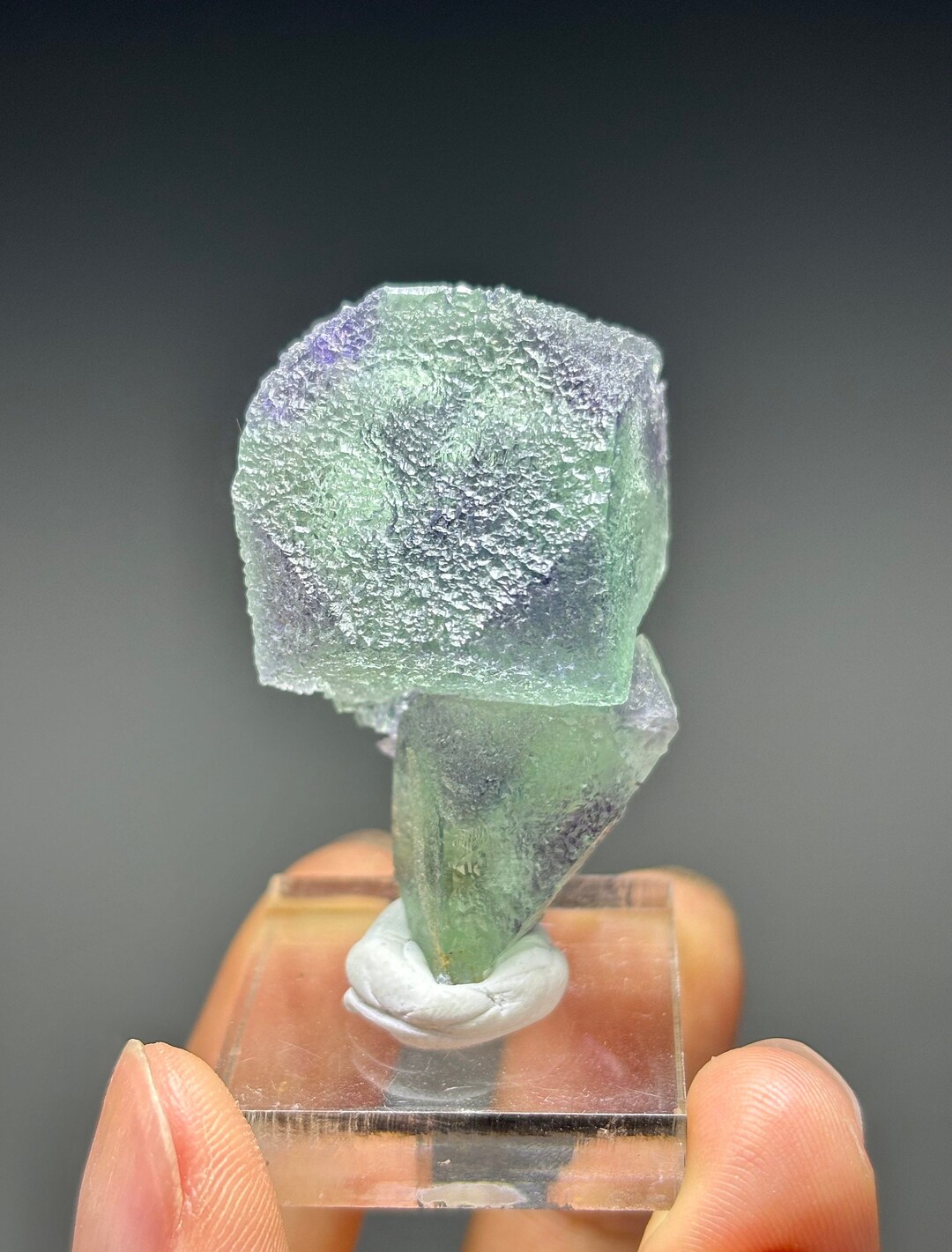 Blue Fluorite With Purple Phantom From Yindu, Inner Mongolia - Etsy