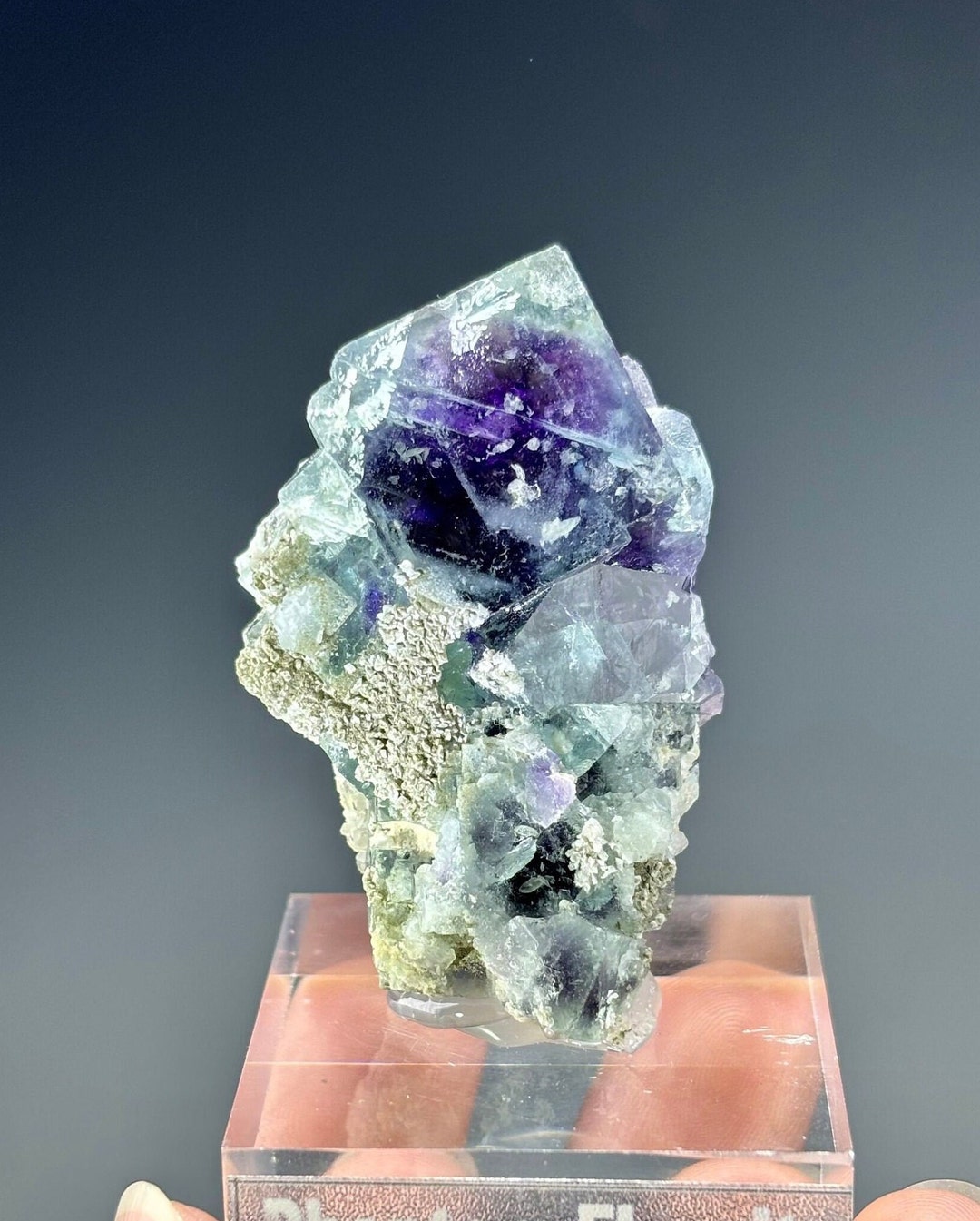Fluorite Cubic Formation With Purple Phantom From Yindu, Inner Mongolia ...