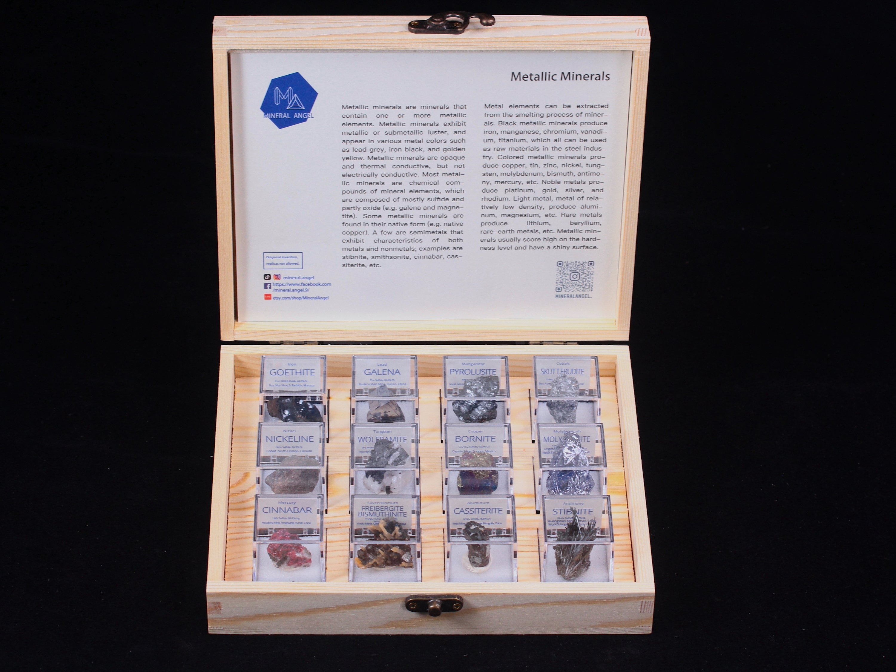 Mineralogy Education Systematic Mineral Specimen Collection Kit 7 ...