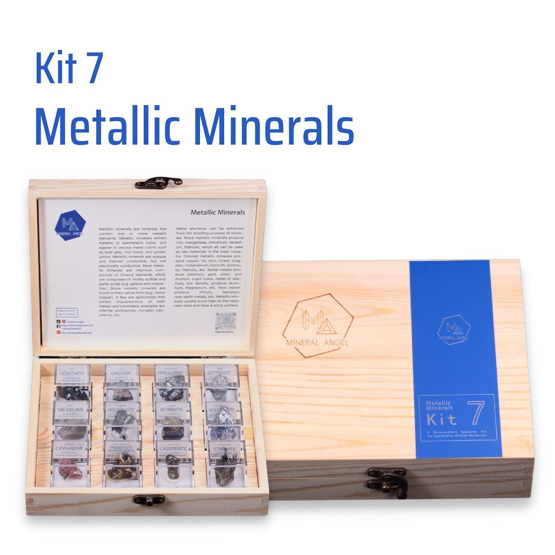 Mineralogy Education Systematic Mineral Specimen Collection Kit 7 ...