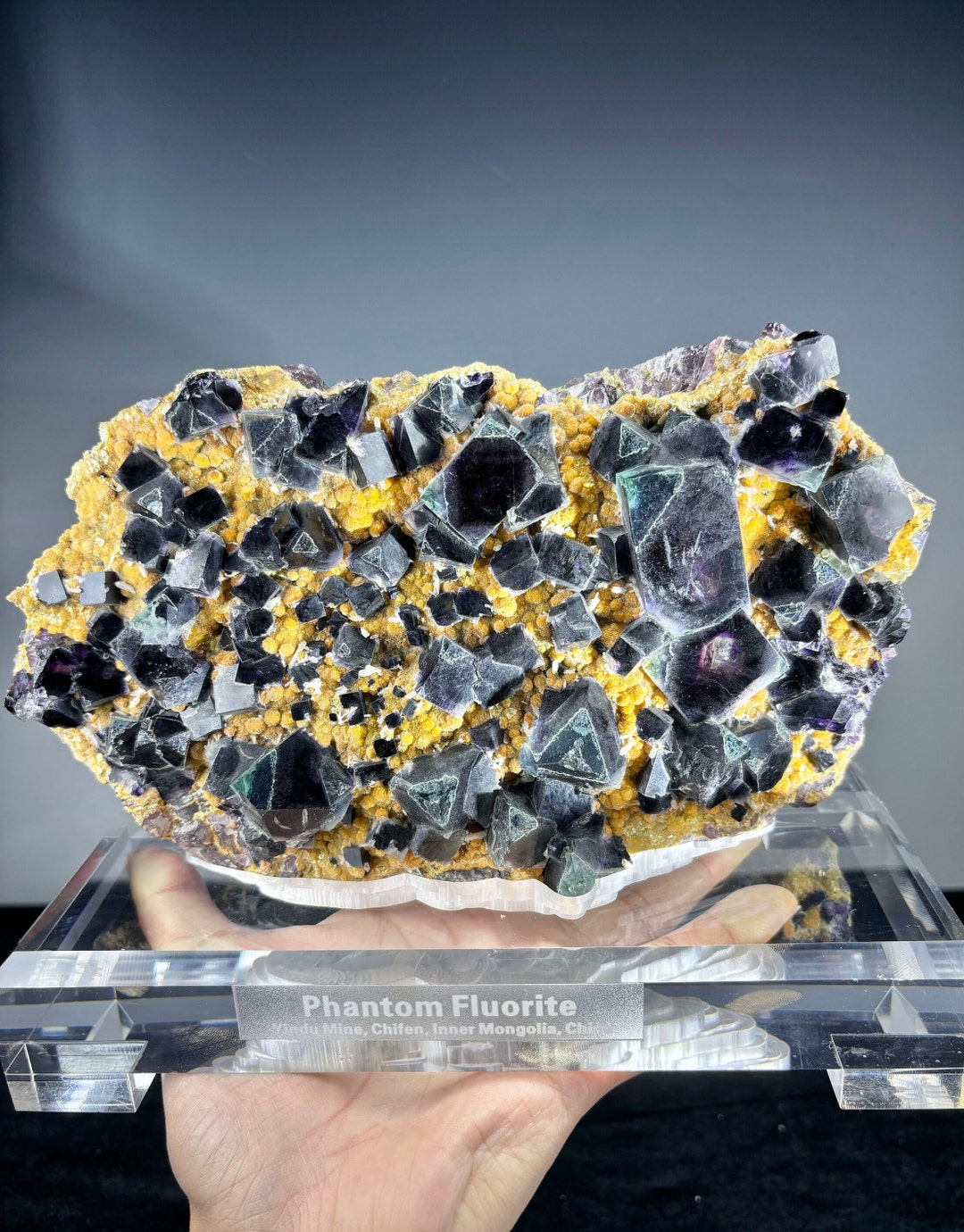Fluorite Cubic Formation With Purple Phantom From Yindu, Inner Mongolia ...
