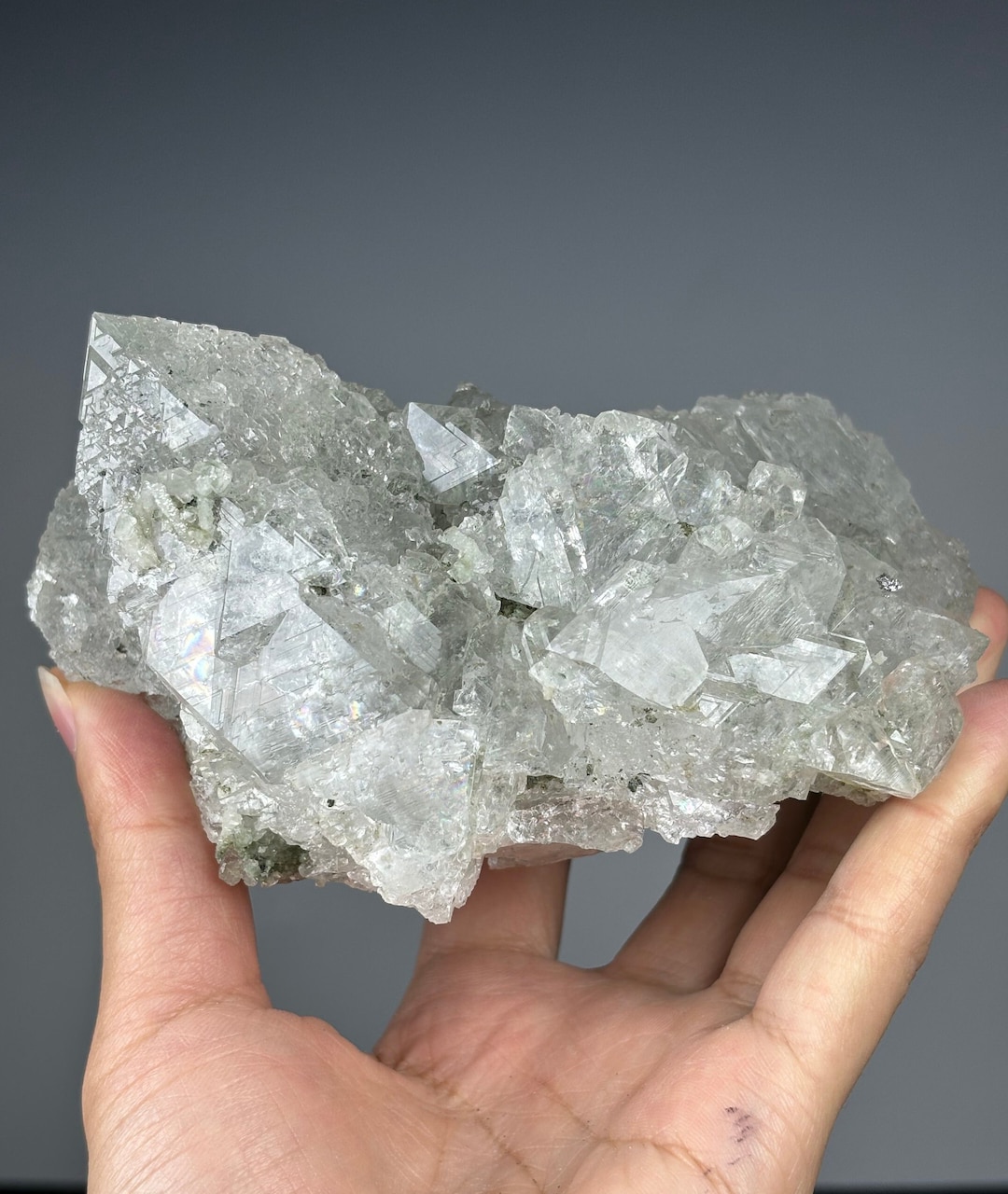Clear Colorless Fluorite/ Raw Stone Fine Mineral Display Specimen/ Rock ...