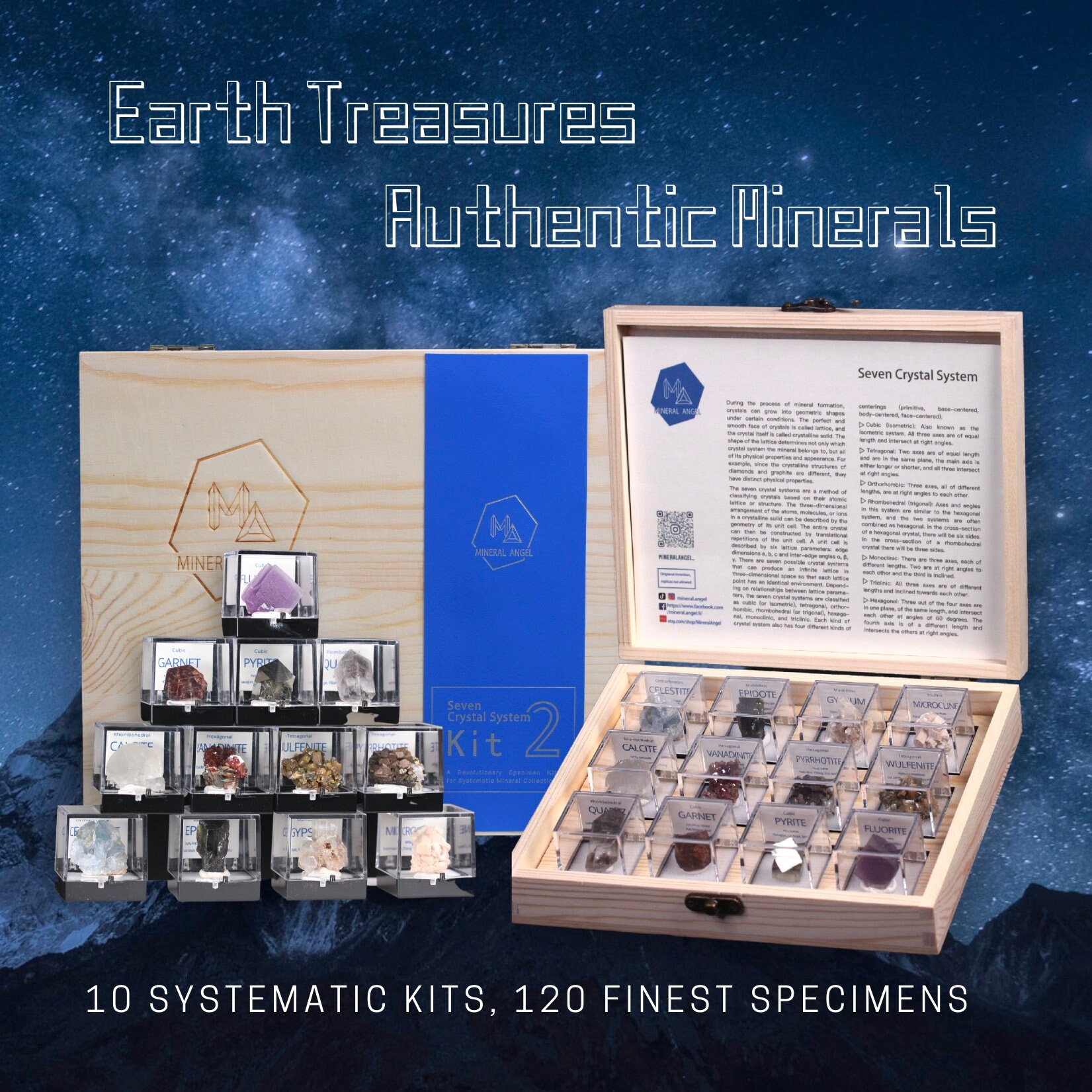 Mineralogy Education Systematic Mineral Specimen Collection Kit 7 ...