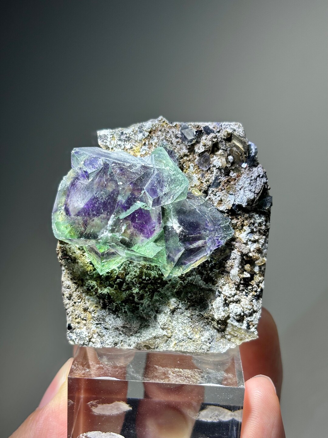 Fluorite Cubic Formation With Purple Phantom From Yindu, Inner Mongolia ...