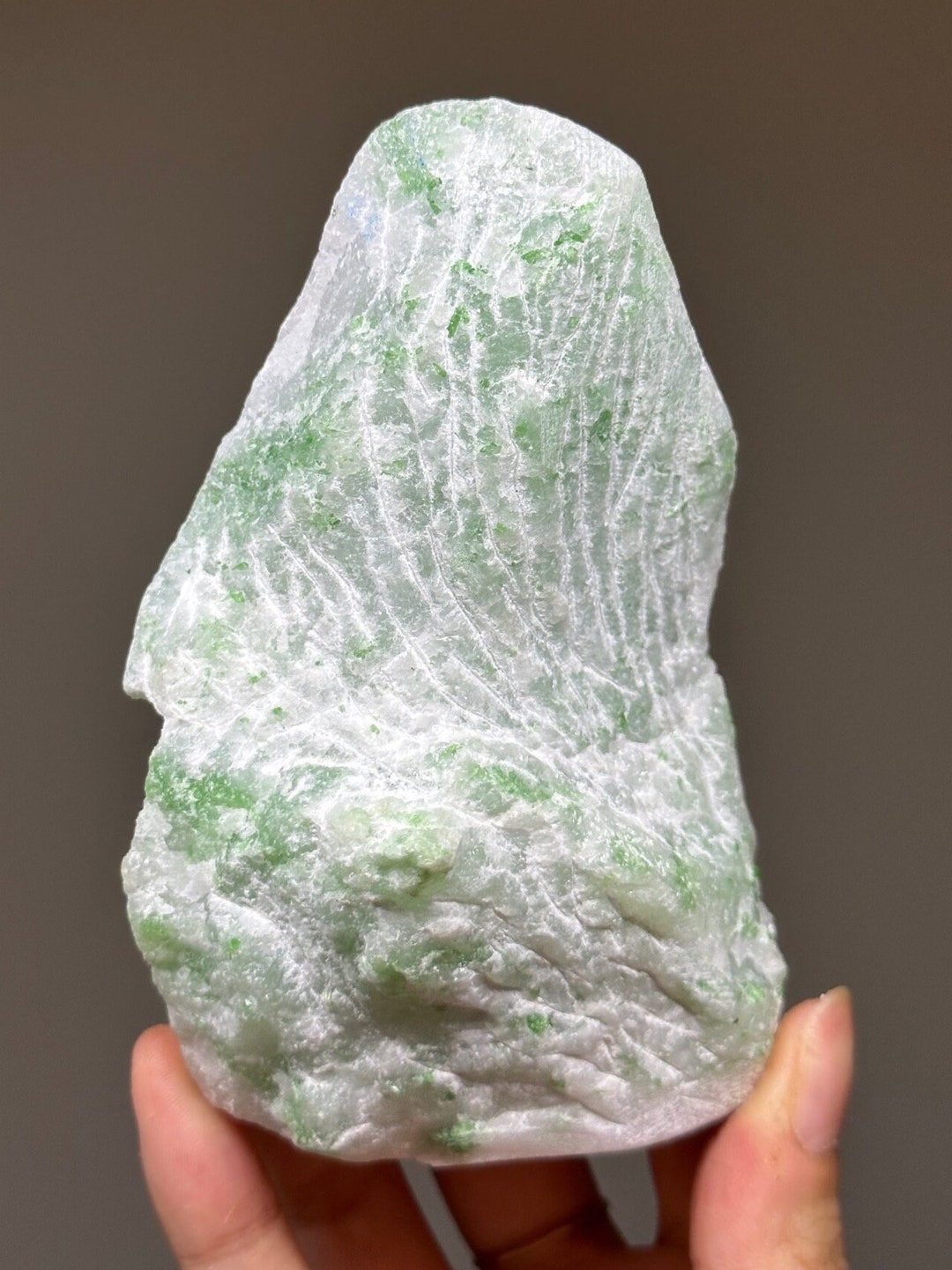 Green Pargasite in Marble From Vietnam / Mineral Specimens Raw Stone ...