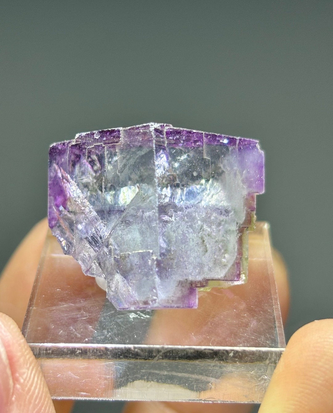 Fluorite Cubic Formation With Purple Phantom From Yindu, Inner Mongolia ...