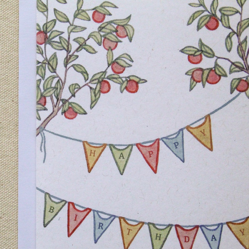 Hand-painted Watercolor Birthday Card - Banner Design - Etsy