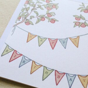 Hand-painted Watercolor Birthday Card - Banner Design - Etsy