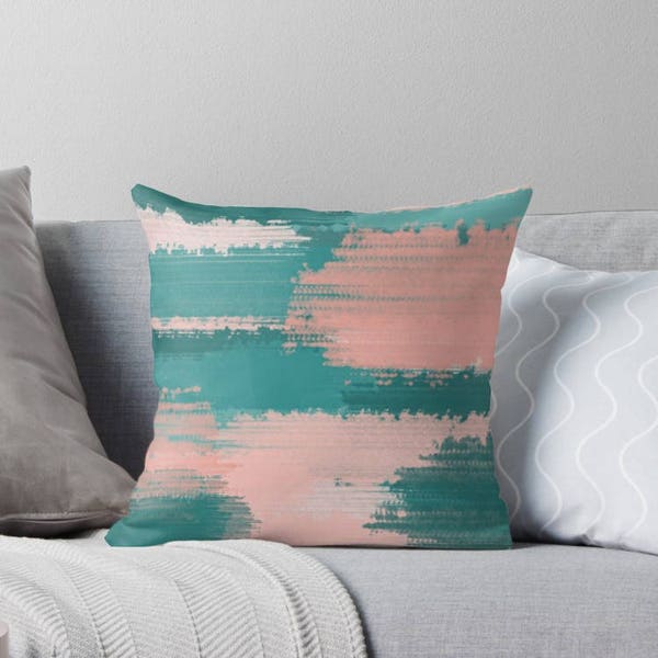 Teal Throw Pillow - Etsy