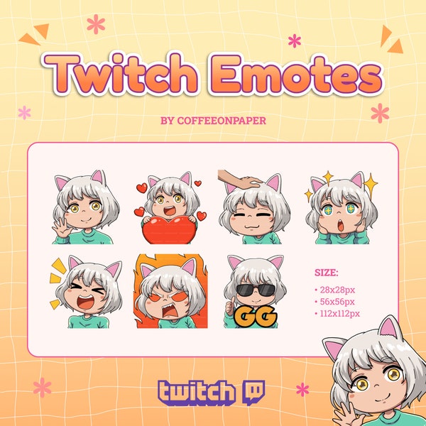 Cat Emoticons Twitch - Etsy