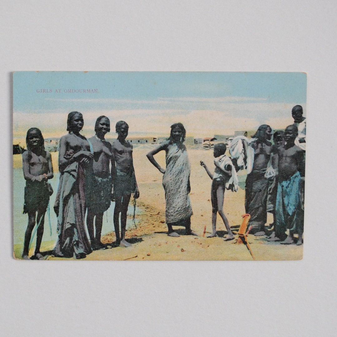 Rare Colorful Ethnic Art of African Market in Senegal Old Postcard From ...