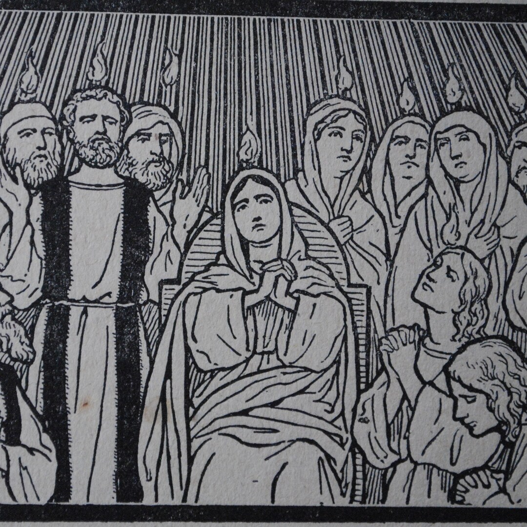 Life of Christ 6 Small Antique Engravings of the Bible 1930 Religious ...