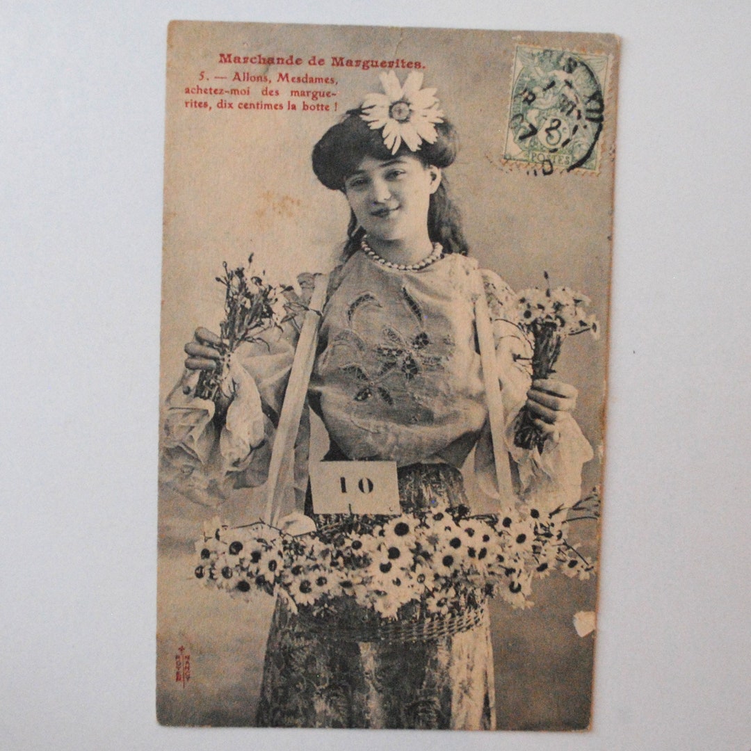 Bouquets of Flowers/ 7 Old Fancy Postcards / Florist Gift / Women ...