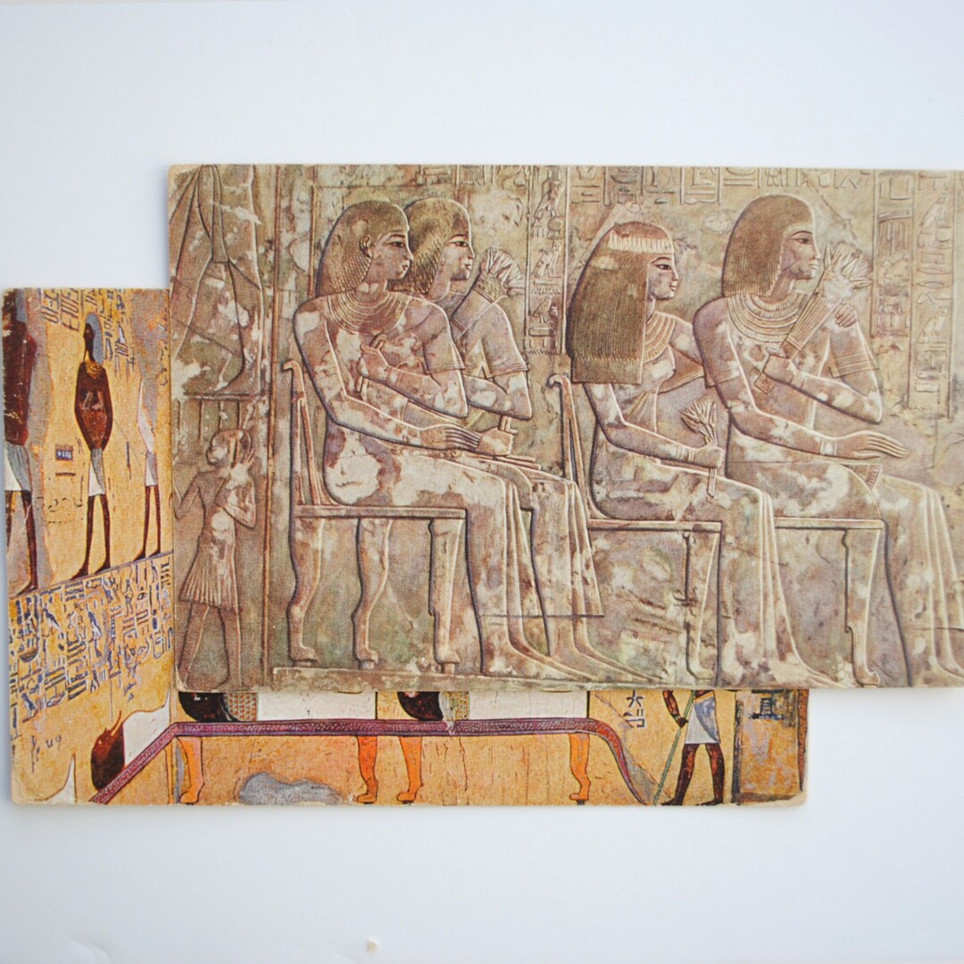 2 Postcards Ancient Egypt /thebes Chapel of the Vizier Ramose / Tomb of ...