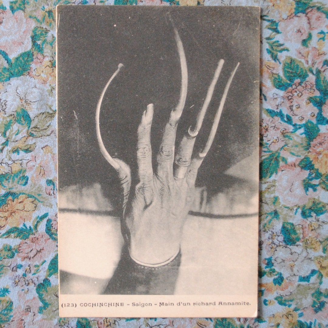 Rare Curiosity Saigon Cochinchina Hand of Old Religious Man With Giant ...
