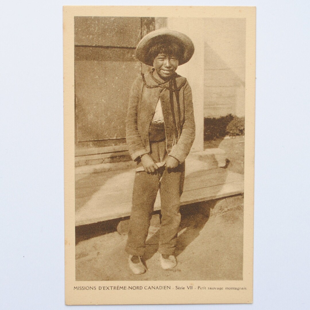 Rare-canada Inuit Portrait Old Postcard Aboriginal Amerindian-mission ...