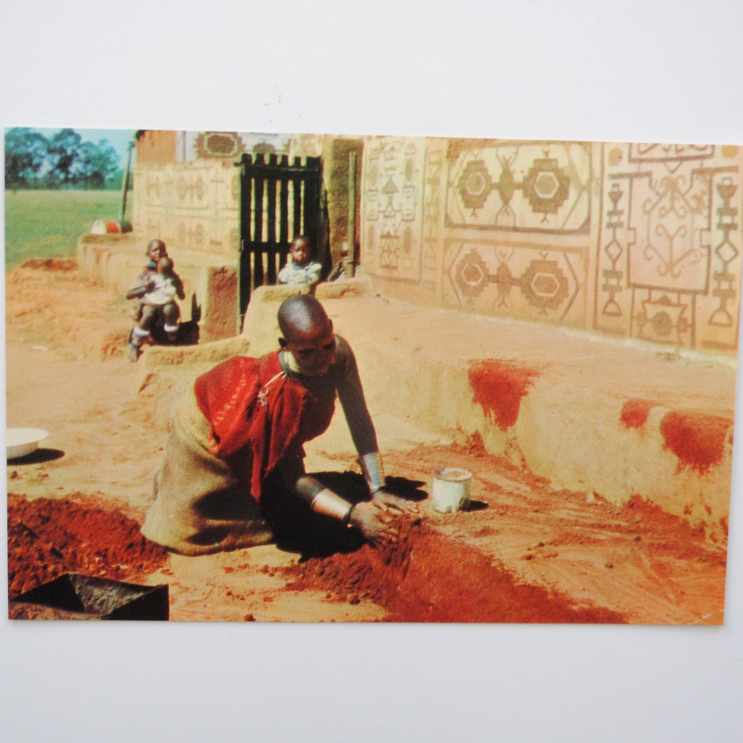 African Wall Art african Women-3 Vintage Postcards African Women's Art ...