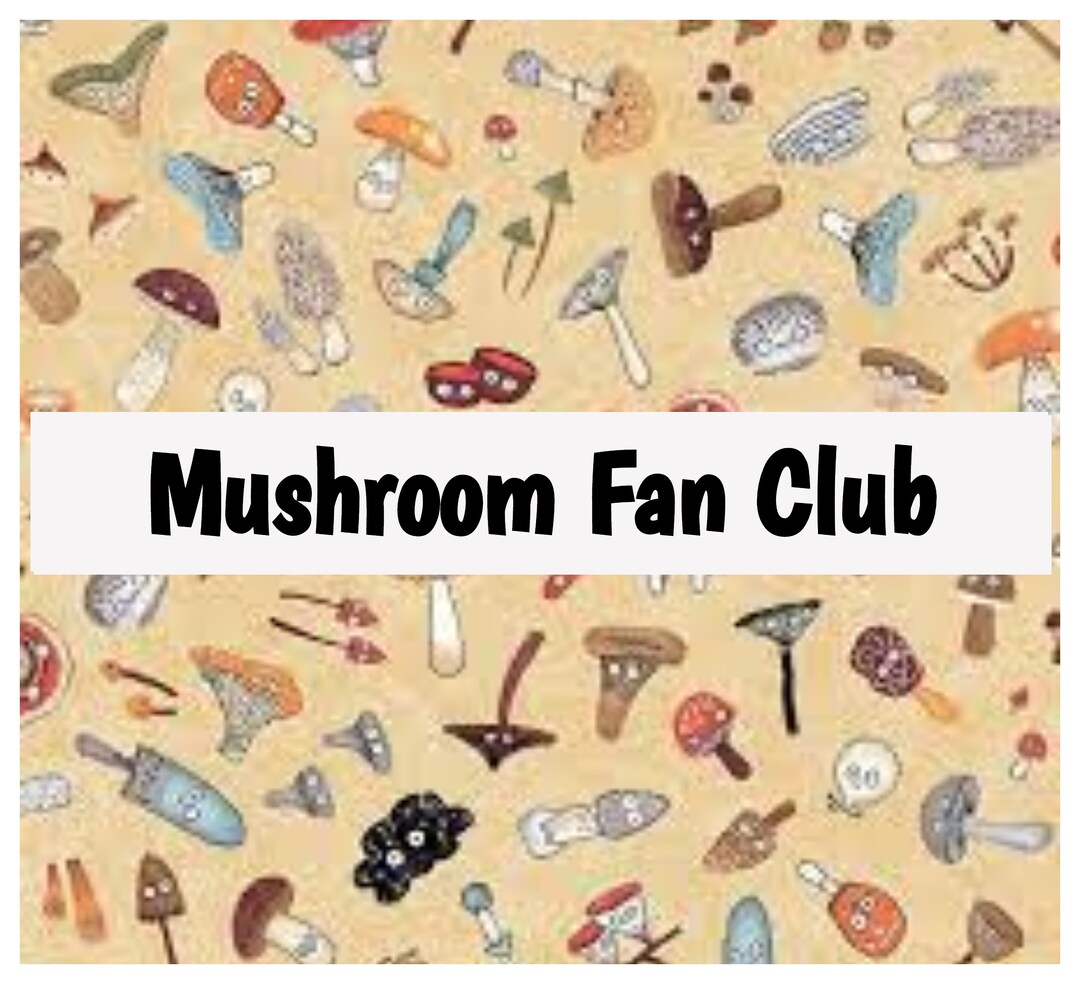 Mushroom Fan Club 100% Cotton Quilting Fabric BTY - Etsy