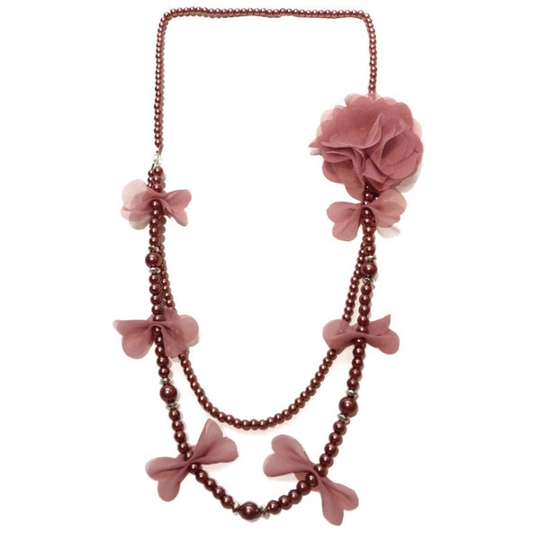 Pink Necklace - Etsy