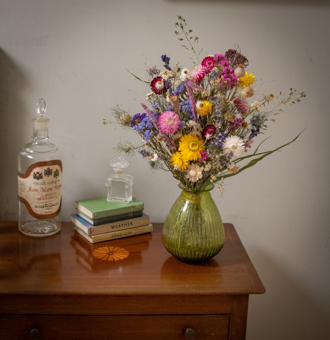 Rainbow Bright Dried Flower Bouquet. Natural British Grown Flowers ...