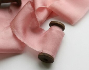 Pink Silk Ribbon | Etsy