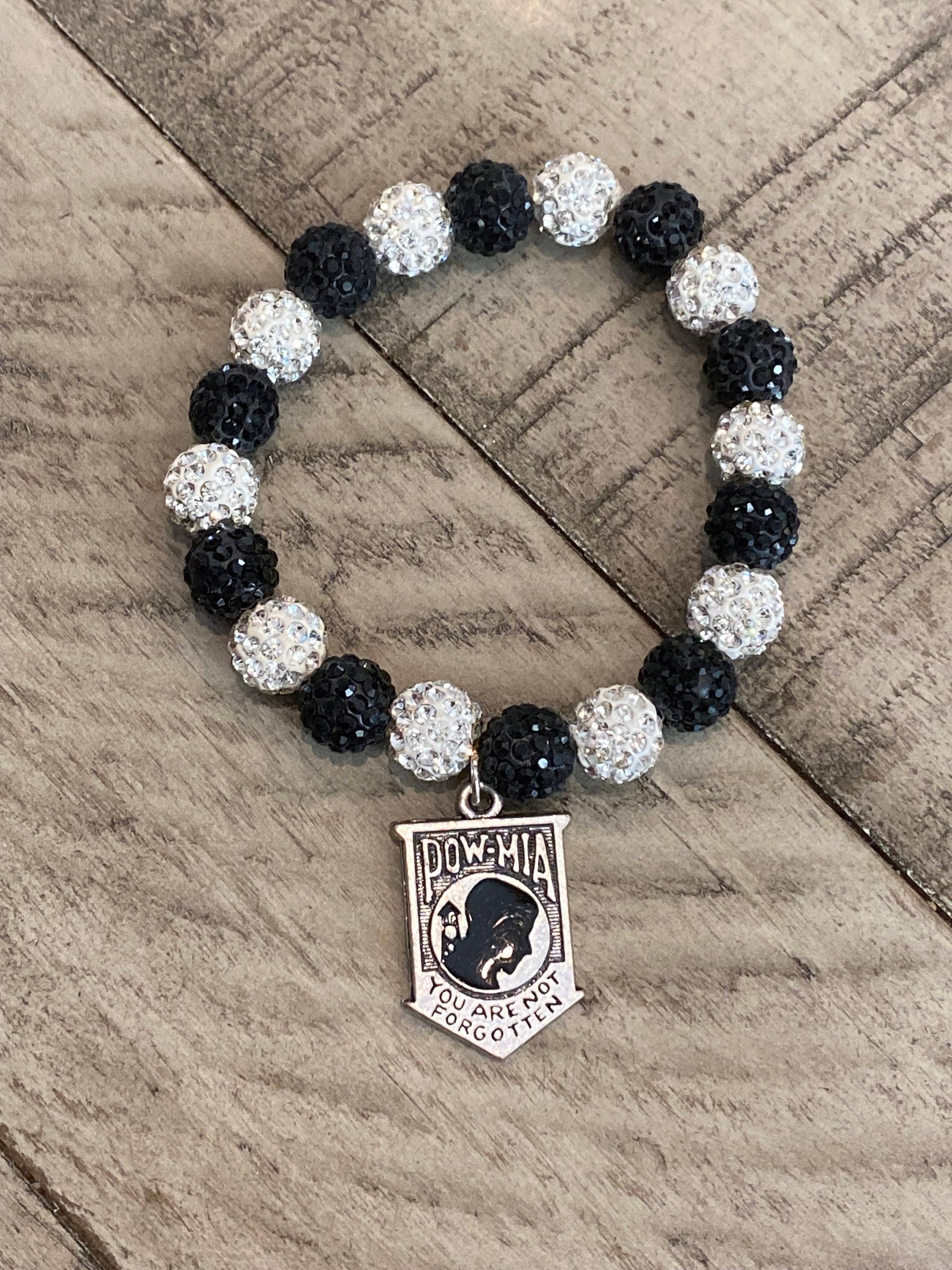 POW-MIA Prisoner of War Beaded Bracelet - Etsy