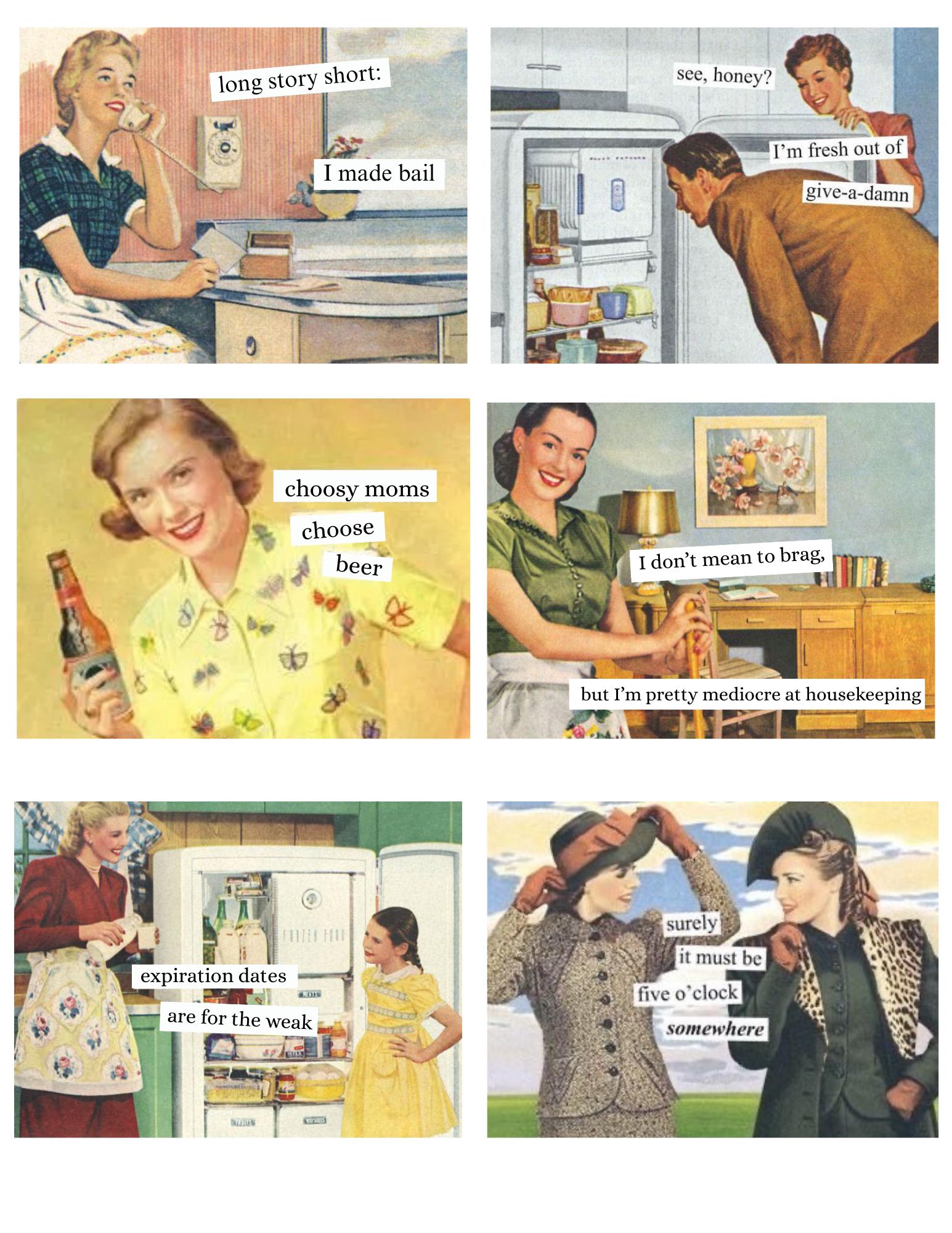 Anne Taintor Funny Kitchen Magnets, Sarcastic Retro Magnets - Etsy