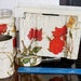 Red Flowers Bucket Decoupage Glass Jar W/top, Small Tile, and Small Can ...