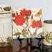 Red Flowers Bucket Decoupage Glass Jar W/top, Small Tile, and Small Can ...