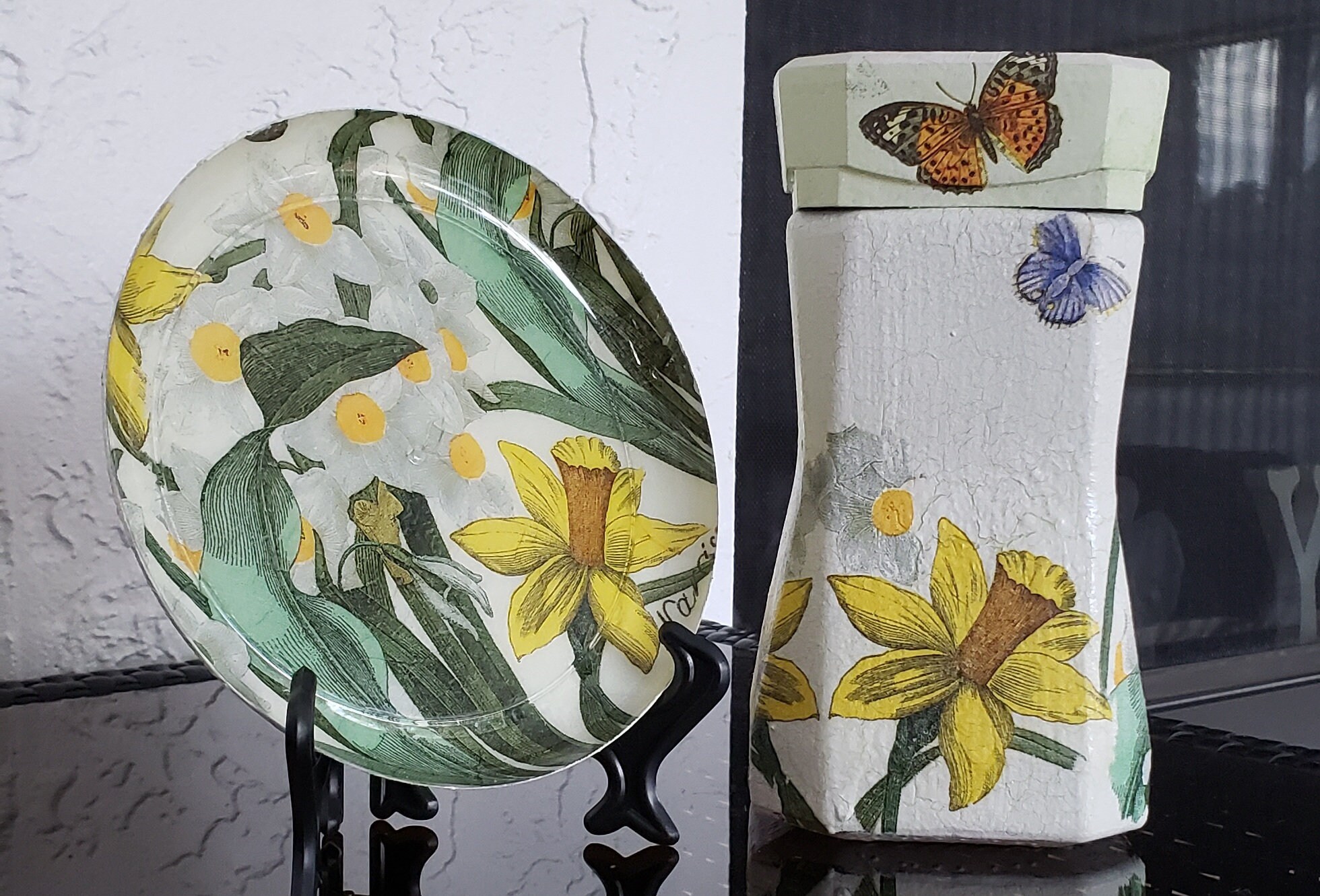 Spring Flowers Yellow Garden Theme Glass Jar With Top Round - Etsy