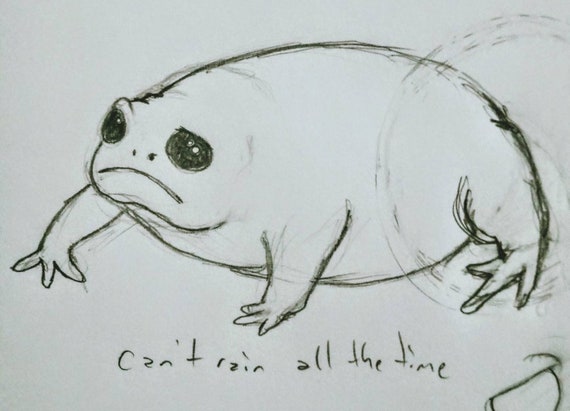 Papercraft Scrapbooking Grumpy Rain Frog Black Rain Frog Sticker Cute ...