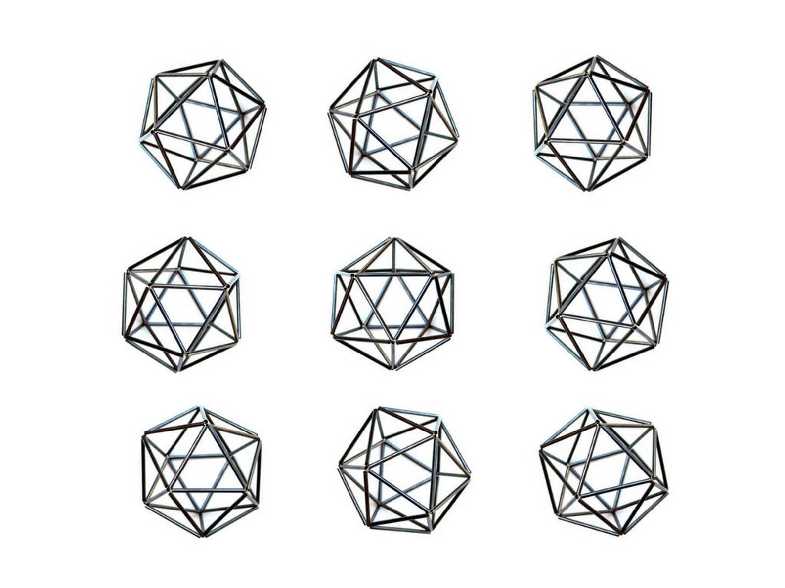 Black Plated Copper Geometric Sphere, Office Desk Decor - Etsy