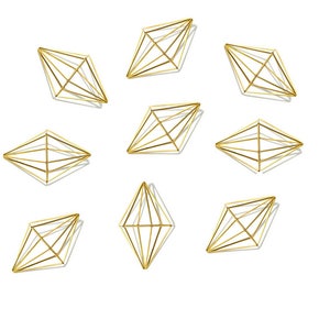 SET of 10, Wedding Center Pieces, 10 Brass Modern Minimalist Himmeli ...