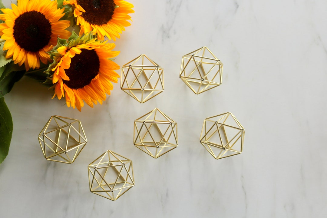 Gold Tone Sphere, Gold Plated Centerpieces, Office Desk Decor, Gold ...