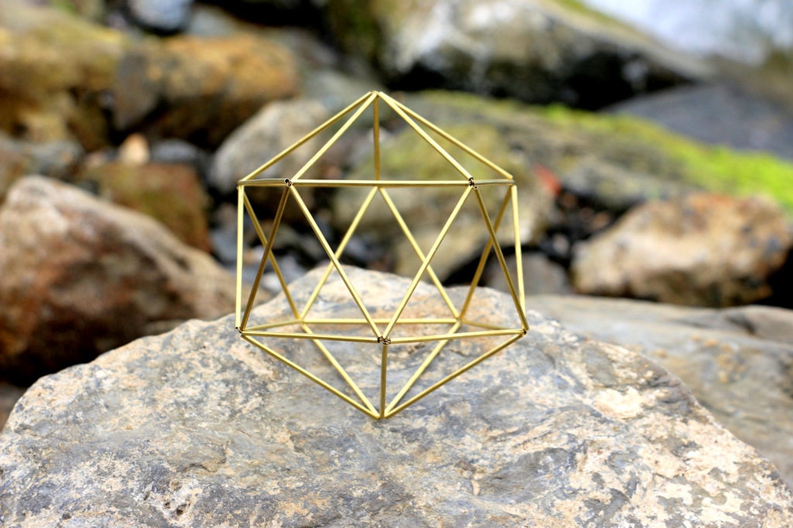 Coffe Table Decor Office Desk Decor Gold Tone SPHERE - Etsy