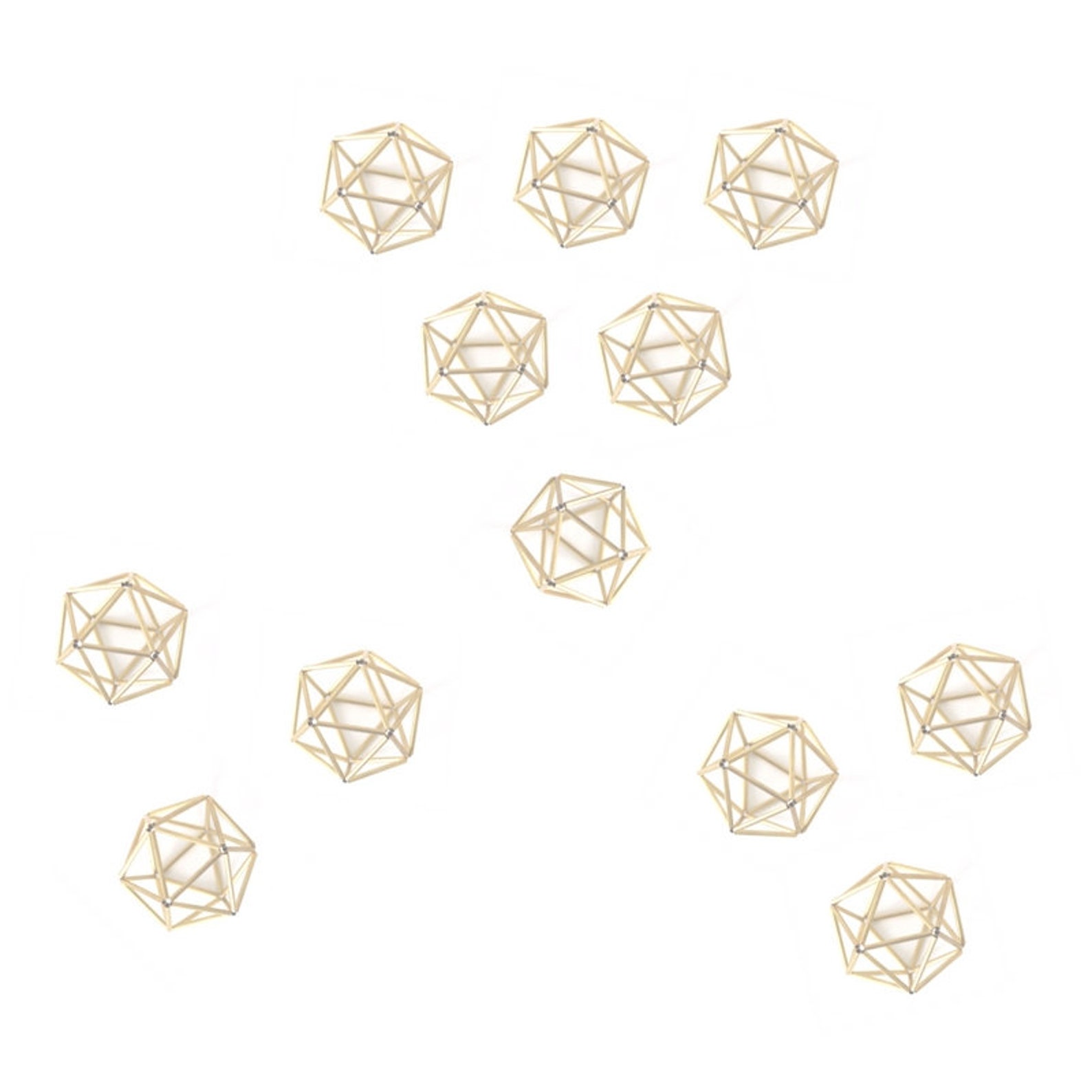 Gold Tone Little Spheres, 10 Small Spheres, Wedding Favors, Himmeli ...