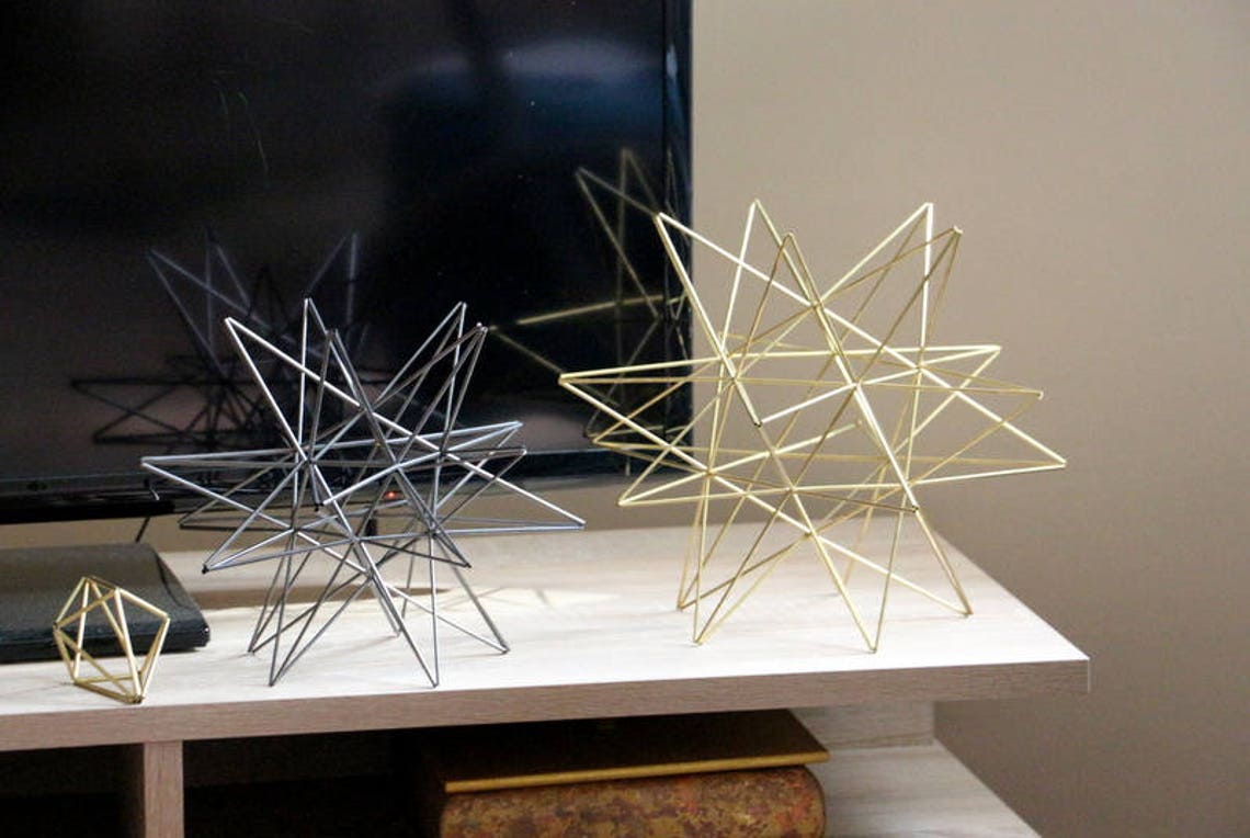 Black Molecule Decor Black Copper Himmeli Home Decor Himmeli | Etsy