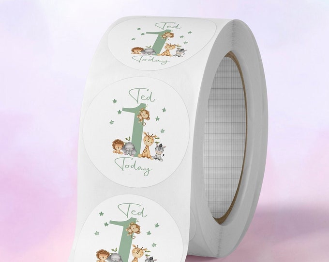 Personalized Wild One 1st Birthday Party Favor Tag Stickers, Sweet Cone ...