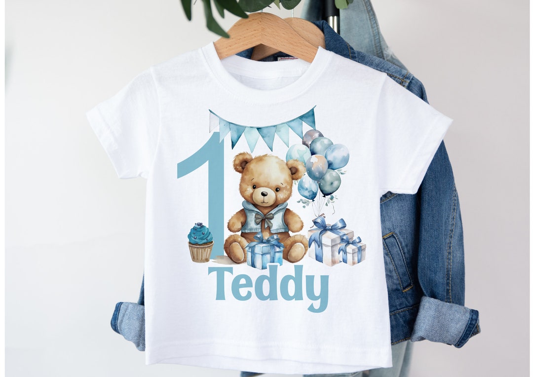 Personalised First Birthday T-shirt, 1st Birthday Baby Boy's ONE T ...