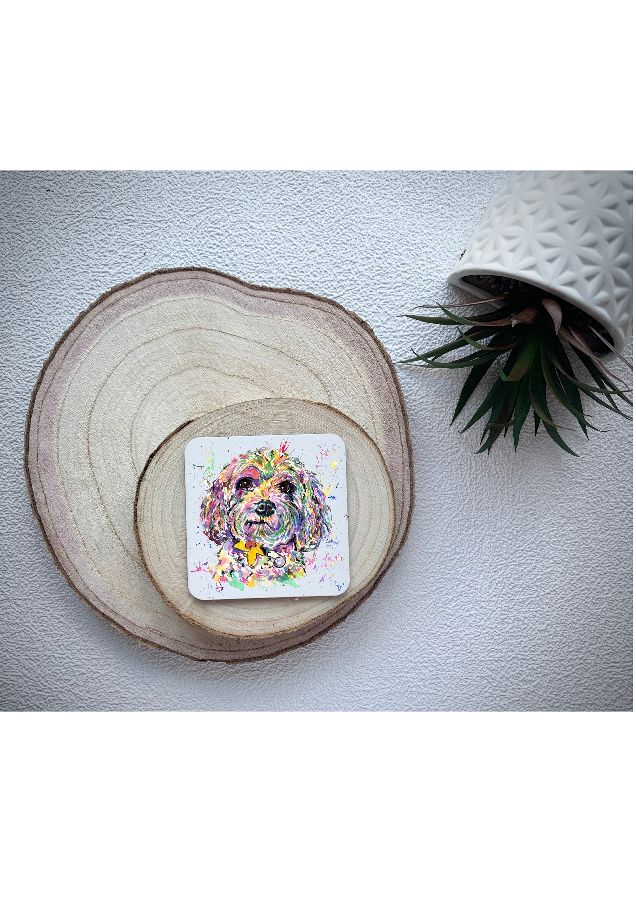 Cavapoo Dog Gift Set Dog Mug & Coaster Set Silver - Etsy UK